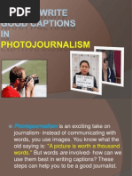Writing Effective Photojournalism Captions | PDF | Essays | Proofreading