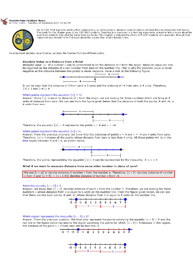 Absolute Value Modulus Basics Pdf