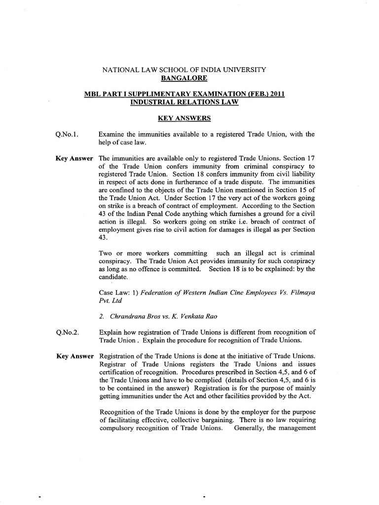 Questions About Trade Unions | PDF | Trade Union | Strike Action