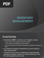 Inventory Management Notes | PDF | Inventory | Stocks