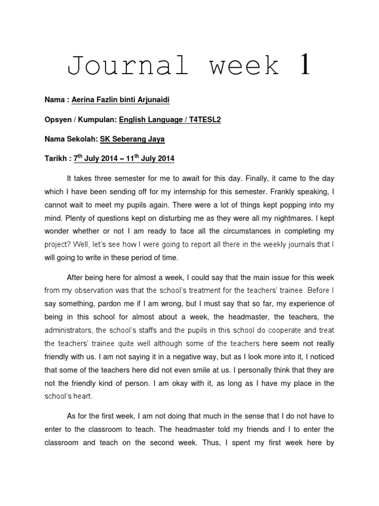 Journal Week 1 | PDF