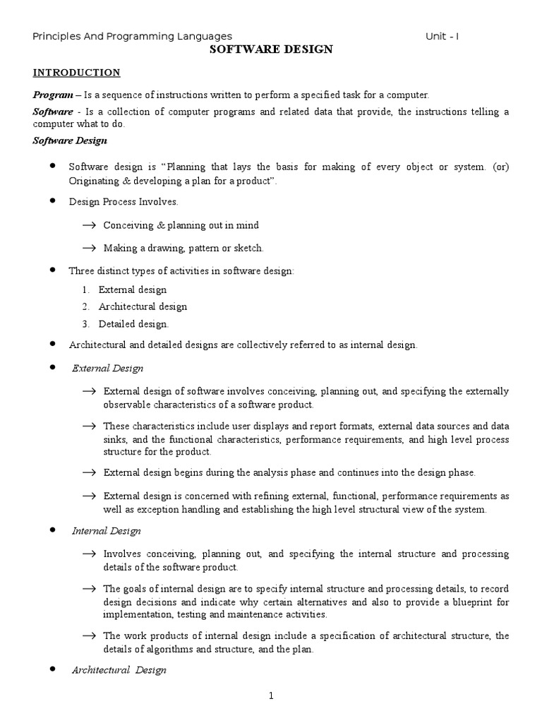 Principles of Programming Language-Unit 1 | Download Free PDF | Top ...