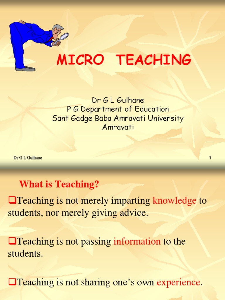 Micro Teaching | PDF