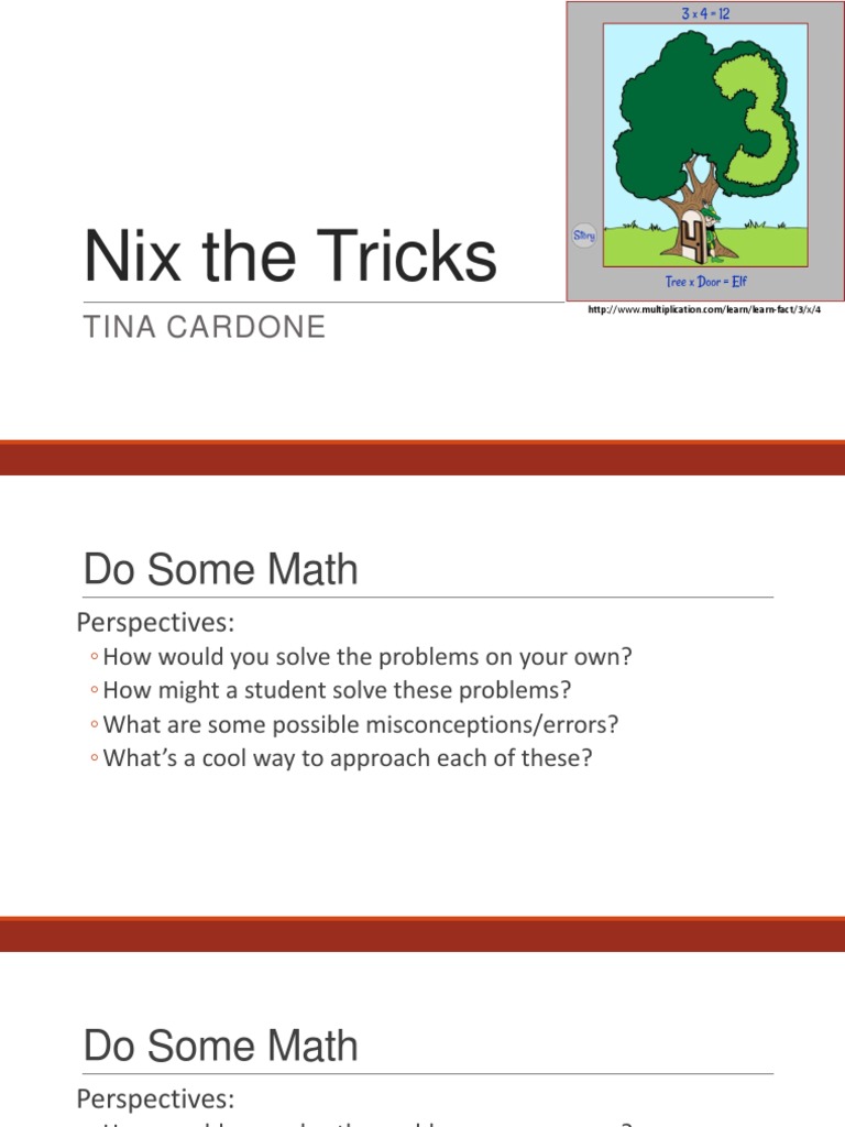 Nix The Tricks | PDF | Teaching Mathematics | Applied Psychology