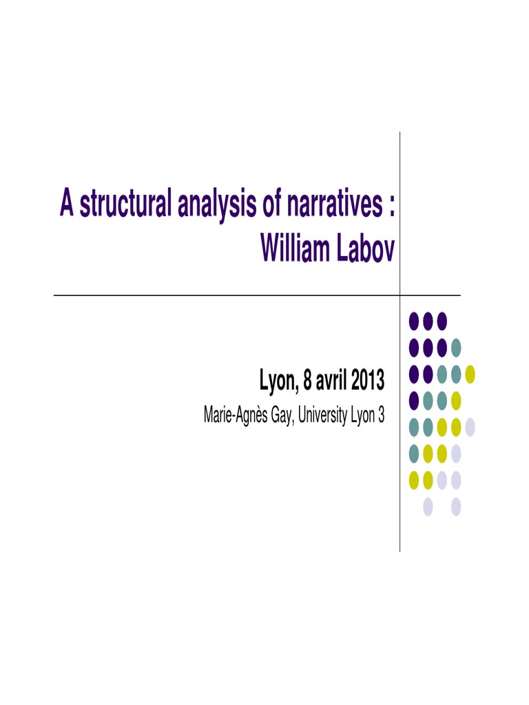 Narrative Structure Analysis | PDF | Semiotics | Linguistics