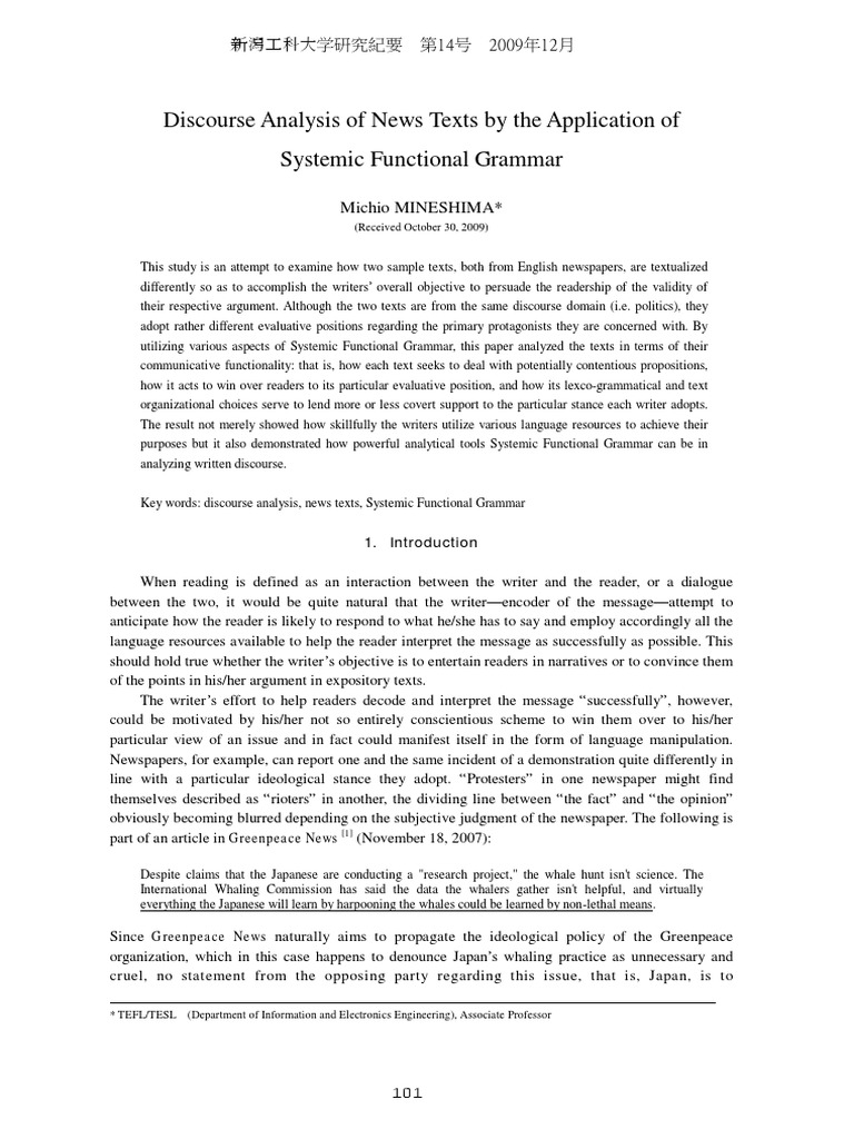 Discourse Analysis by Applying SFL | PDF | Grammatical Tense | Fidel Castro