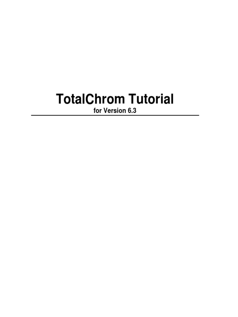 Total Chrom Tutorial | PDF | Microsoft Windows | Software