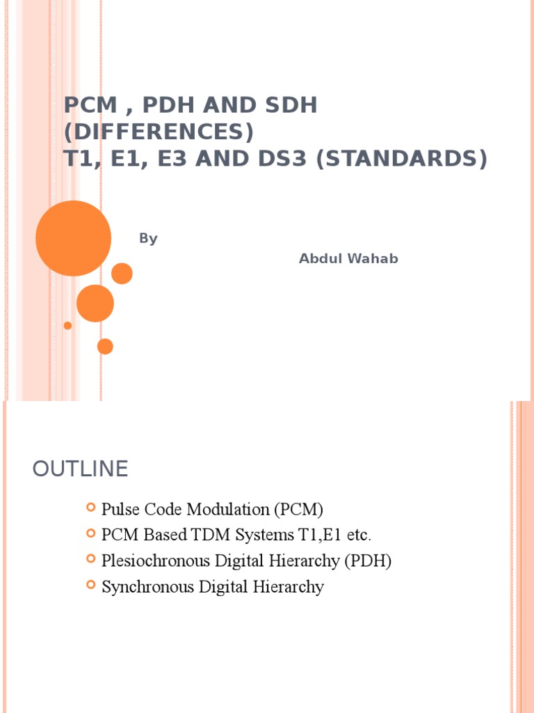 PCM PDH and SDH | PDF | Bandwidth (Signal Processing) | Signal ...