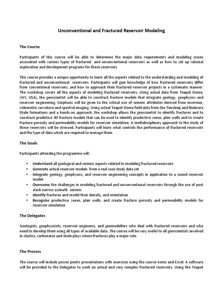 Unconventional and Fractured Reservoir Modeling | PDF | Nature