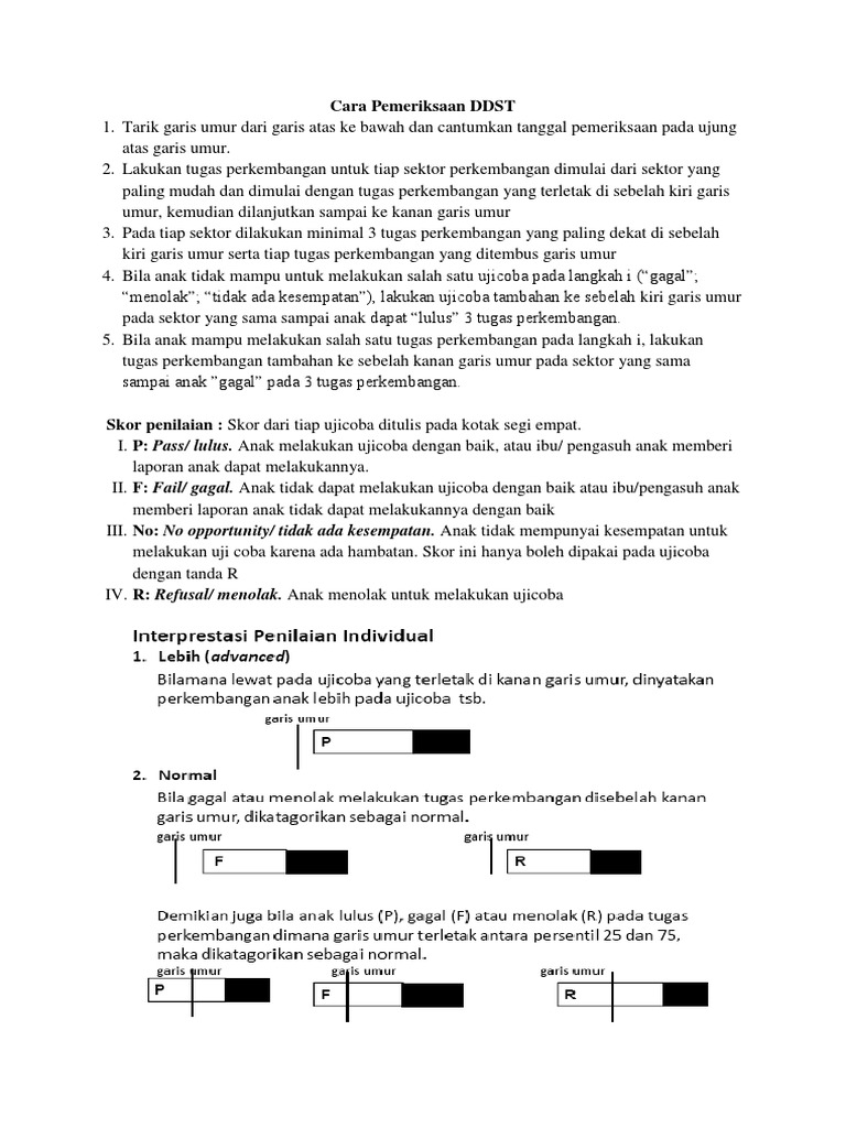 Cara Pemeriksaan DDST | PDF