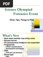 Science Olympiad: Forensics Note Sheet | PDF | Fingerprint | Gel ...