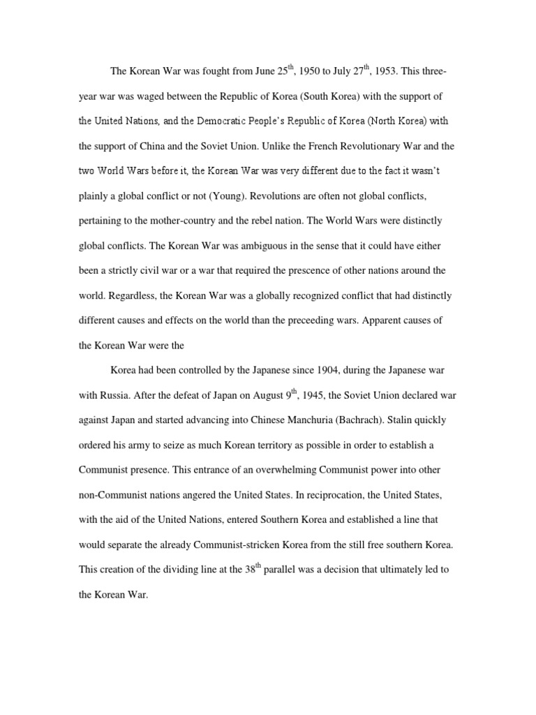 Korean War: Causes and Global Impact | PDF | South Korea | World Politics