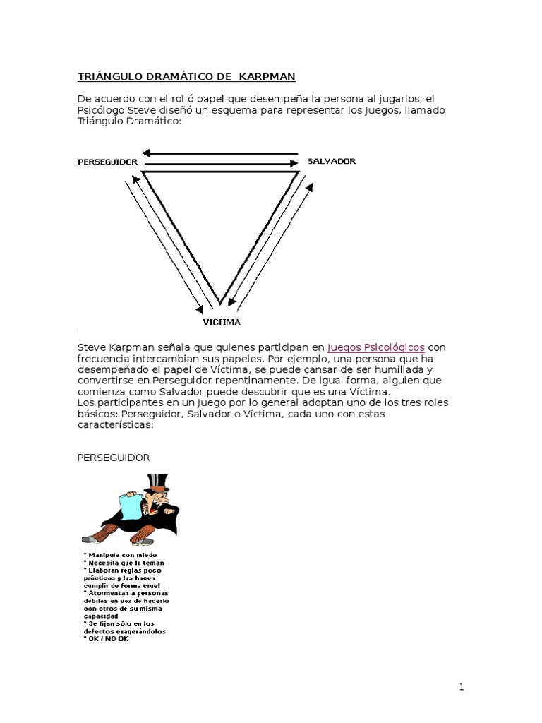 Triangulo Dramatico de Karpman | PDF | Sicología | Conceptos psicologicos