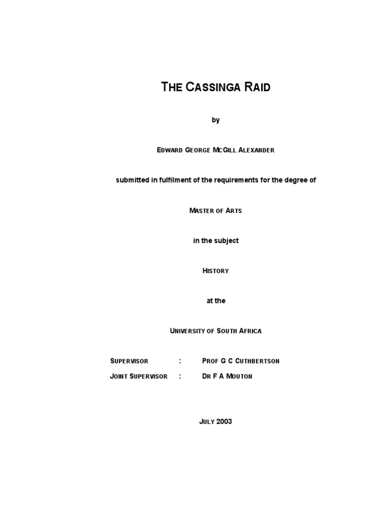 Military Analysis: Cassinga Raid | PDF | Airborne Forces ...
