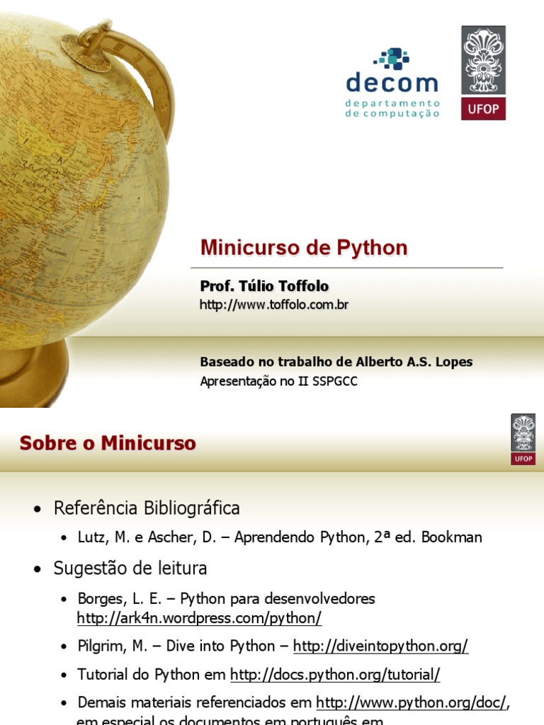 Introdução à Linguagem Python: Conceitos Básicos e Sintaxe | PDF ...
