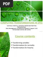 SPSS Data Transformation Guide | PDF | Spss | Statistics