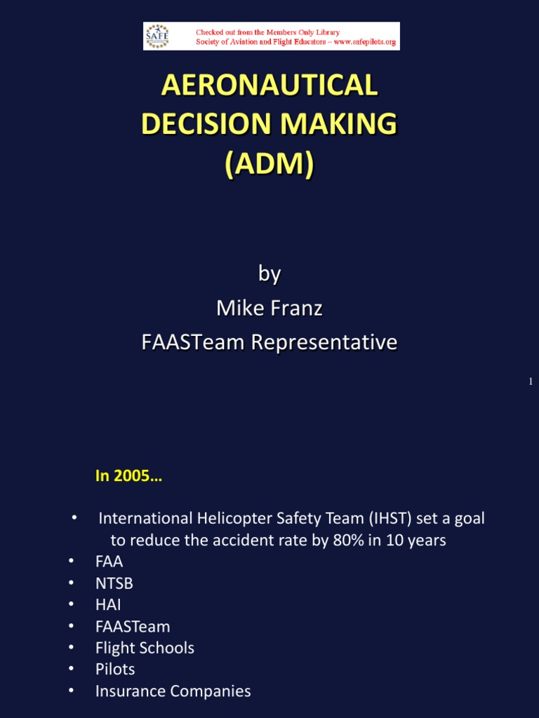 Aeronautical Decision Making | PDF
