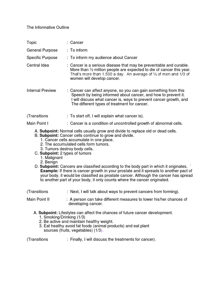 Cancer Informative Outline | Radiation Therapy | Cancer
