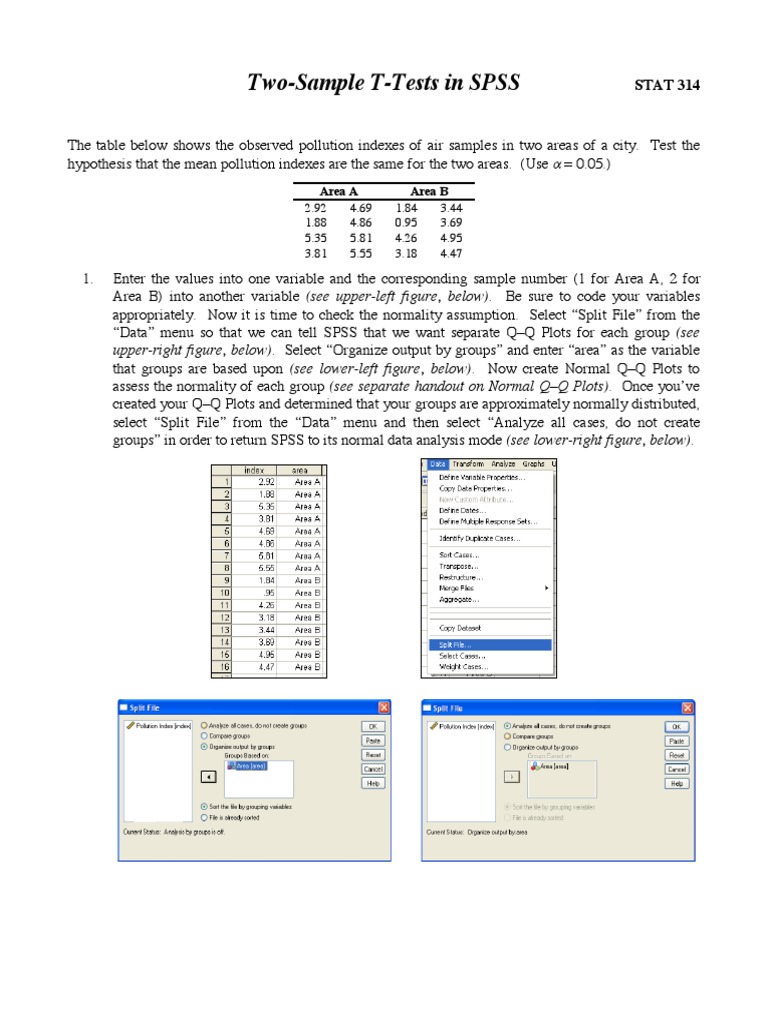 S Pss Example T Tests | PDF | P Value | Student's T Test