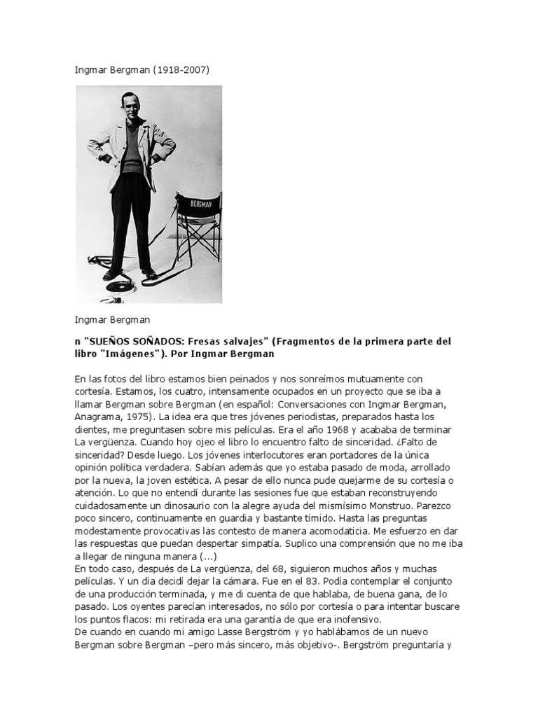 Reflexiones sobre Ingmar Bergman | PDF | Suecia | Amor