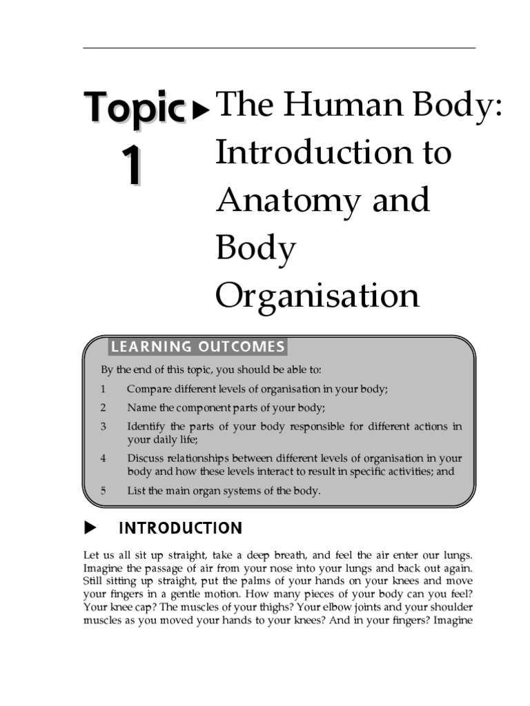 20091012161015SBSP1203 Topic 1 | PDF | Human Body | Organ (Anatomy)