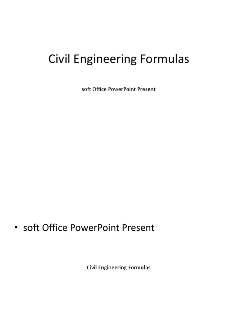 Civil Engineering FormulasCivil Engineering Formulas | PDF