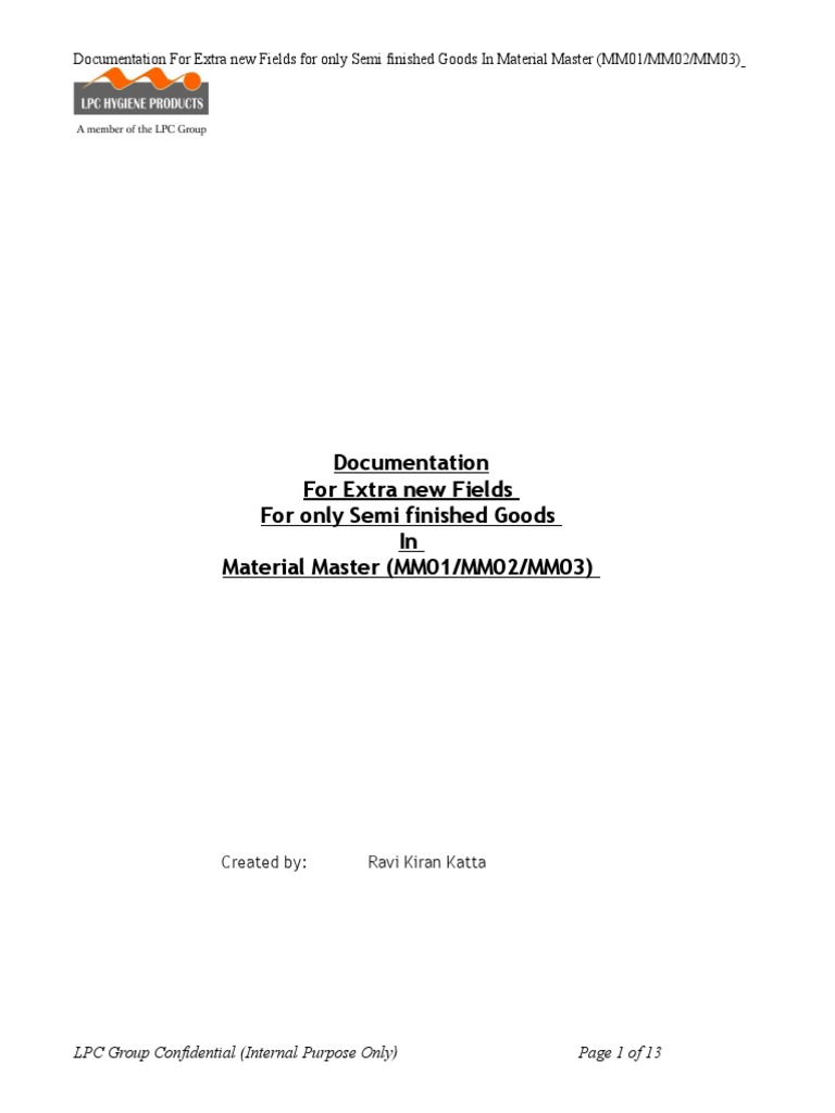 MM01 Adding Extra Fields Documentation | PDF | Documentation | Computer ... MM01 Adding Extra Fields Documentation | PDF | Documentation | Computer ...