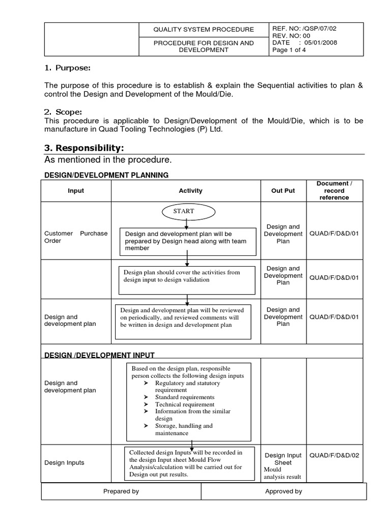Design Development Procedure Overview | PDF | Verification And ...