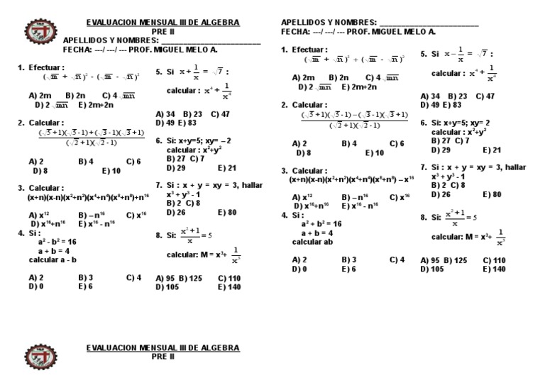 Algebra Pre II | PDF | Teaching Methods & Materials | Computers