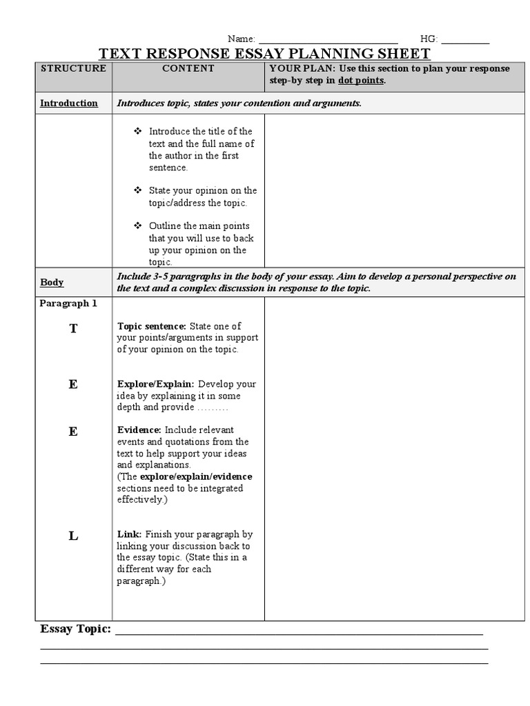 TEEL Planning Sheet | PDF | Epistemology