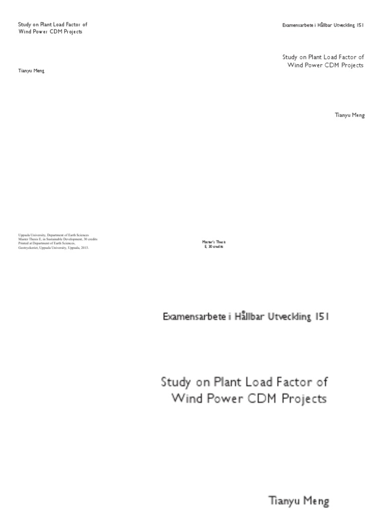 Wind Power CDM Projects | PDF | Clean Development Mechanism | Kyoto ...