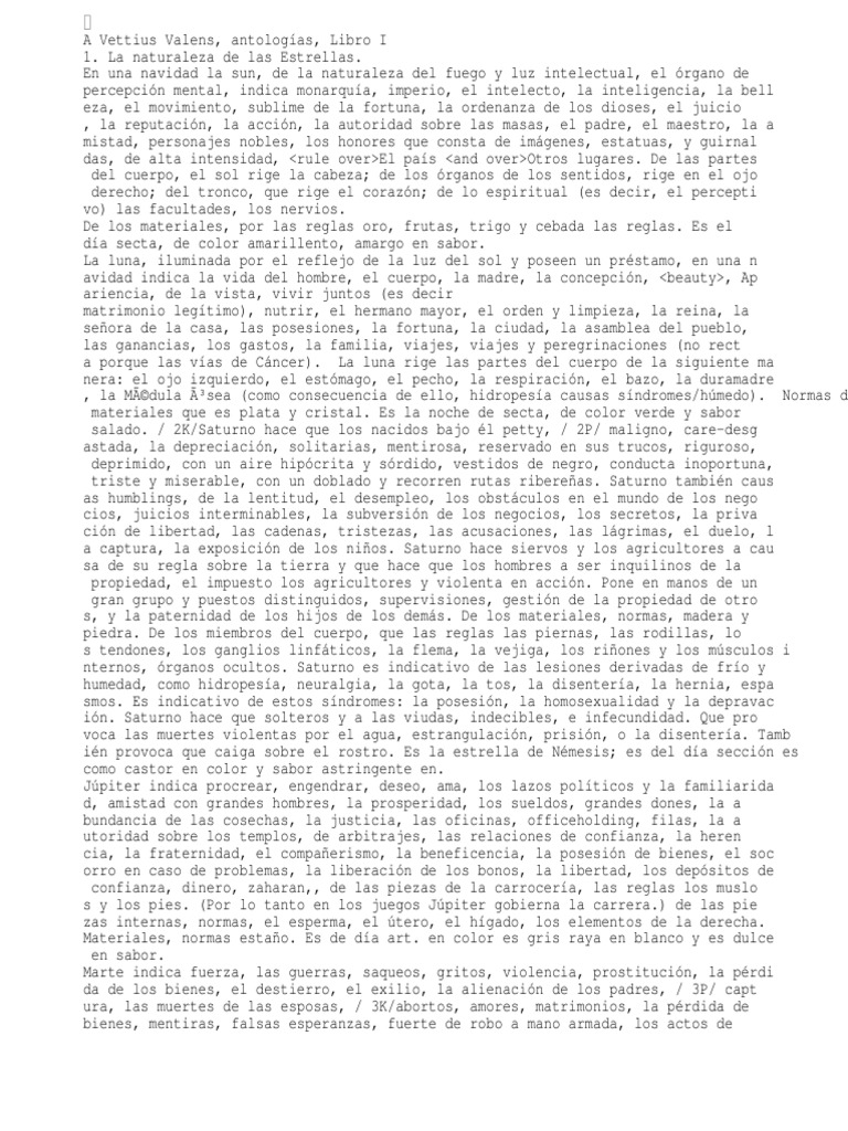 Vettius Valens Entire Word | PDF | Luna | Planeta mercurio)