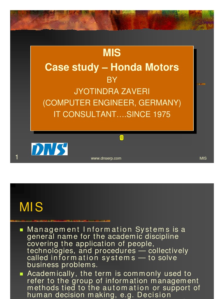 MIS Case Study - Honda Motors | PDF | Management Information System ...
