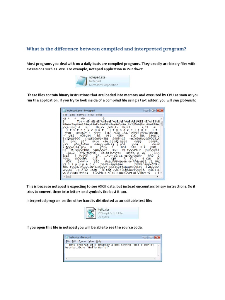 Compiled vs. Interpreted Programs | PDF | Computers