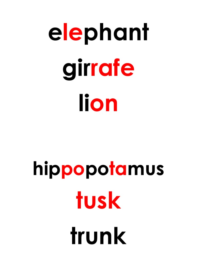 Wordcard Animal Label | PDF