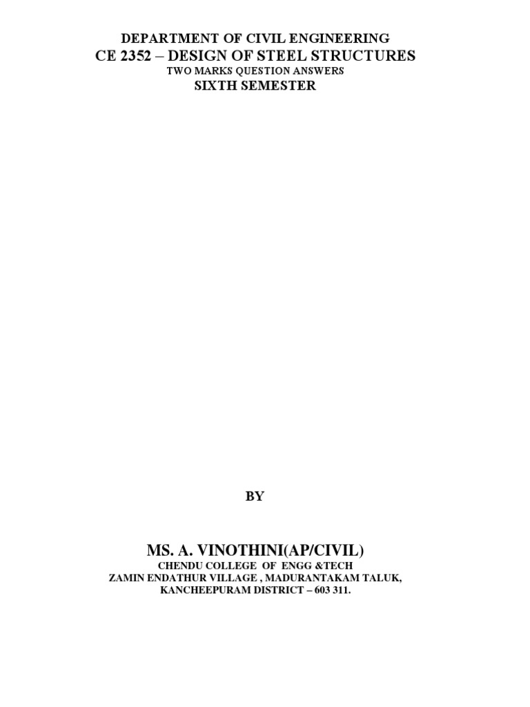 Steel Structure Design Q&A | PDF | Column | Truss