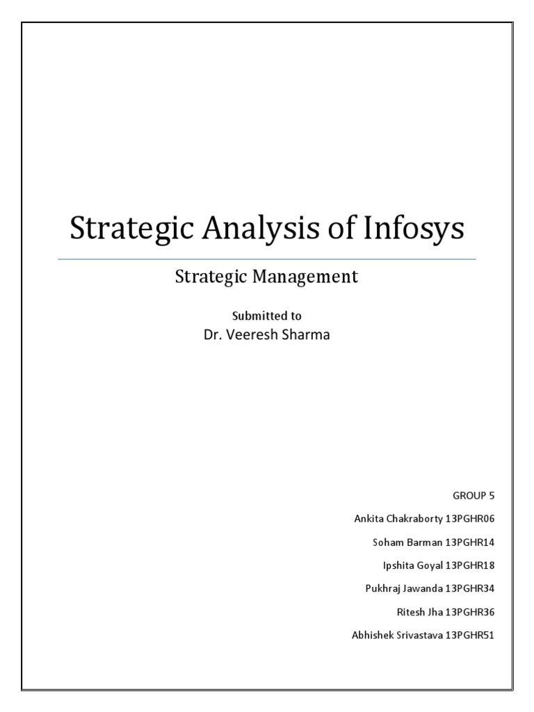 Strategic Analysis of Infosys | PDF | Strategic Management | Swot Analysis