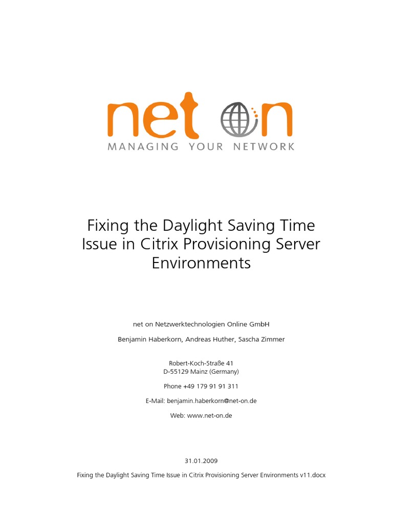 PVS Timezone Issue v1 | PDF | Group Policy | Daylight Saving Time