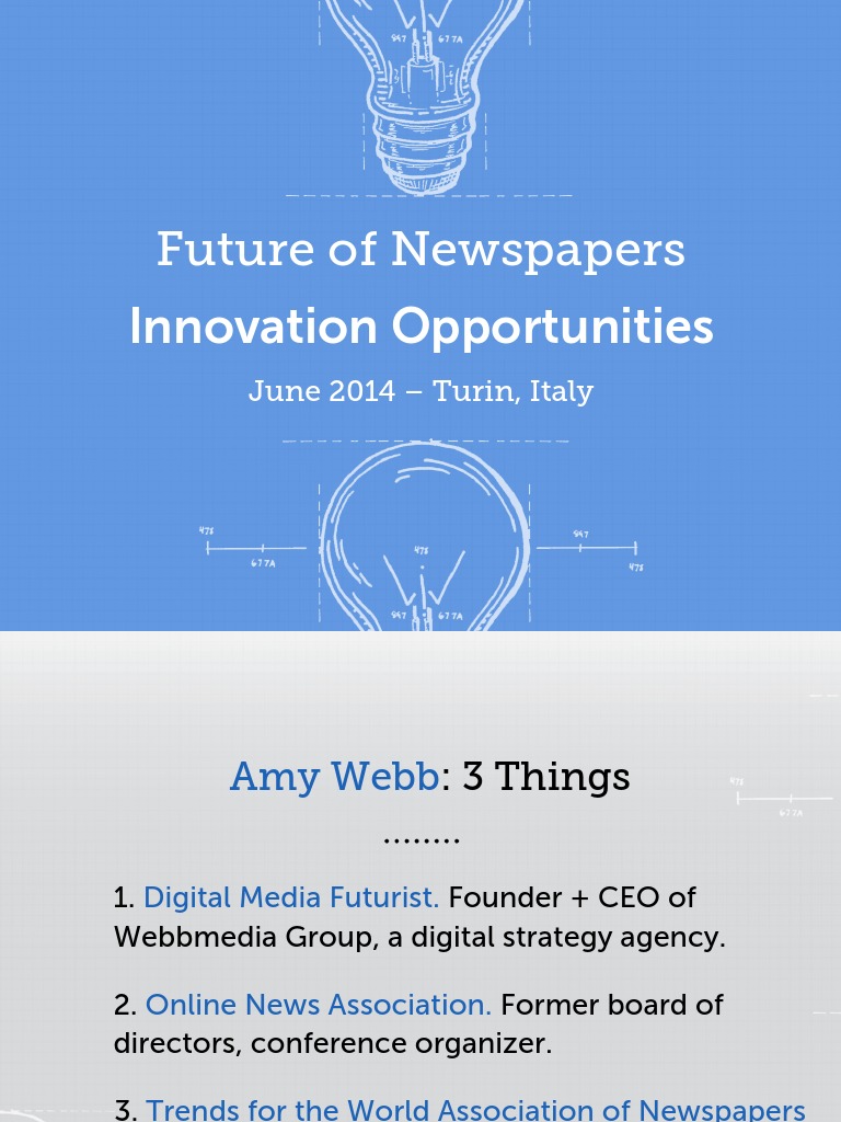Future Innovations for Newspapers | PDF | Newspapers | Mass Media