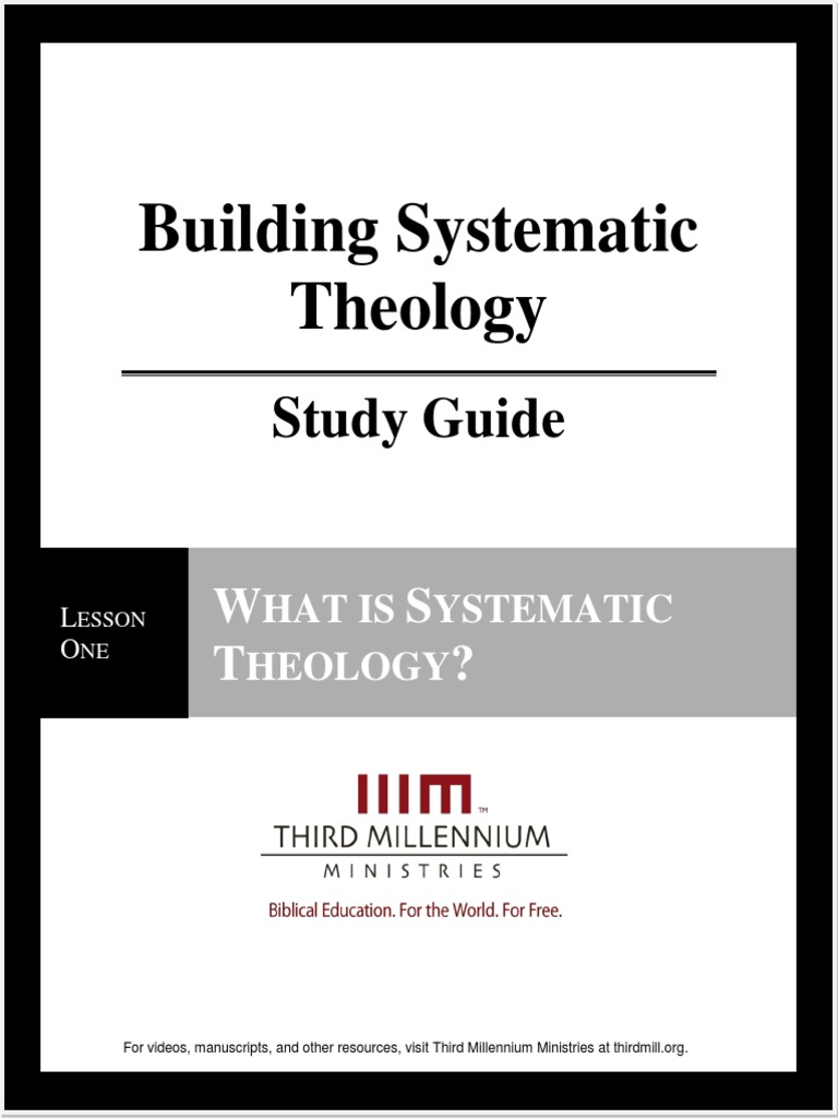 Building Systematic Theology - Lesson 1 - Study Guide | PDF ...