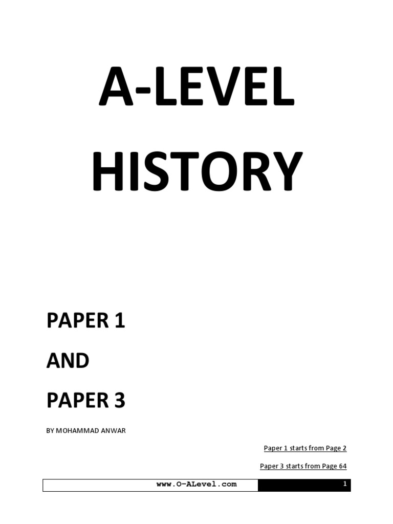 A Level History Notes For Paper 1 and Paper 3 | PDF | Otto Von Bismarck ...
