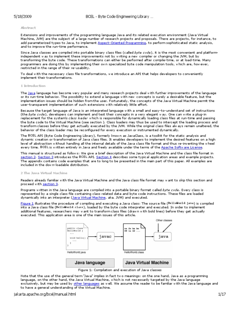 BCEL - Byte Code Engineering Library (BCEL) | PDF | Java Virtual Machine | C (Programming Language)