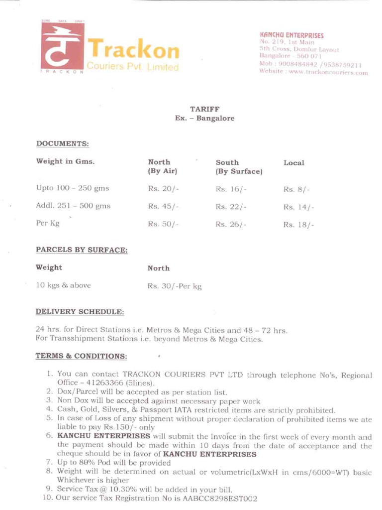 Revised Trackon Quotation | PDF