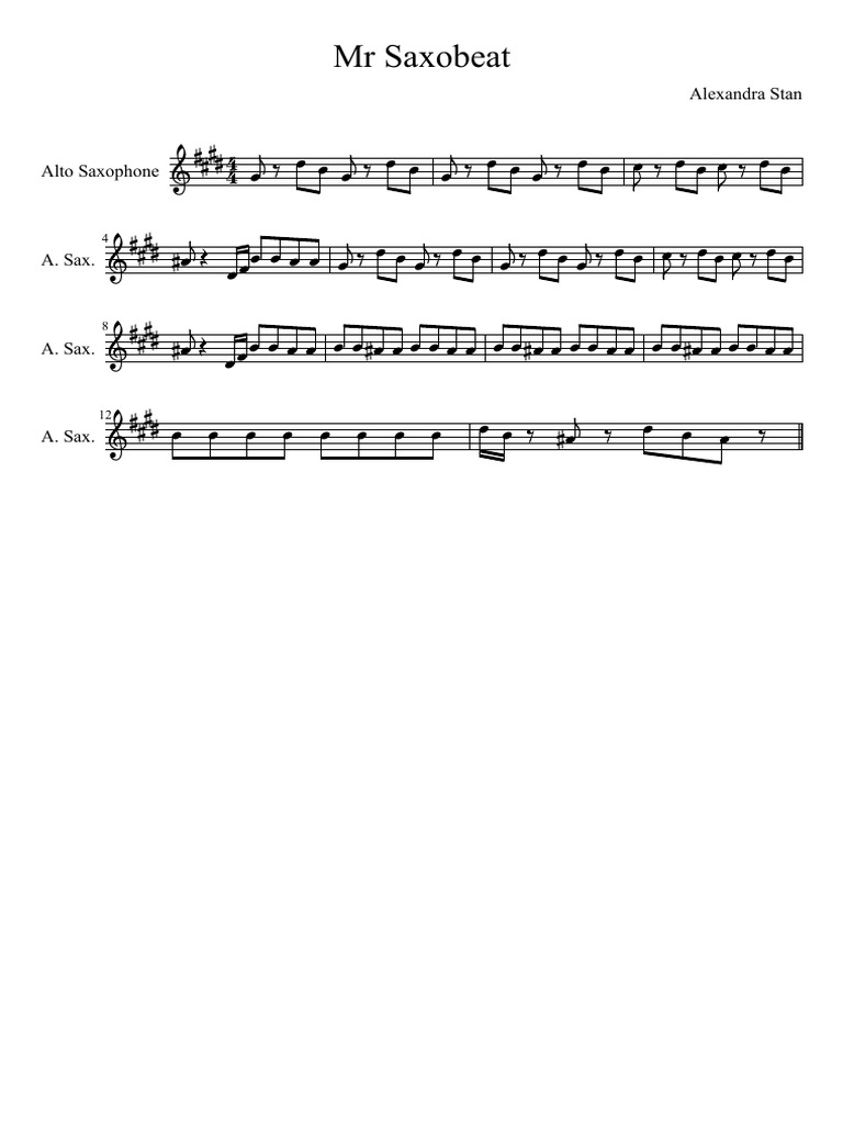 Mr. Saxobeat Alto Saxophone | PDF