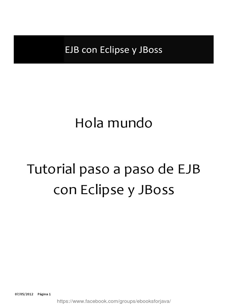 EJB Con Eclipse y JBoss - Hola Mundo | PDF | Vuelo salvaje | Enterprise Java Beans