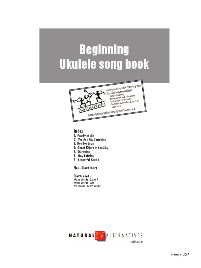 Beginning Ukulele Song Book: Index | PDF