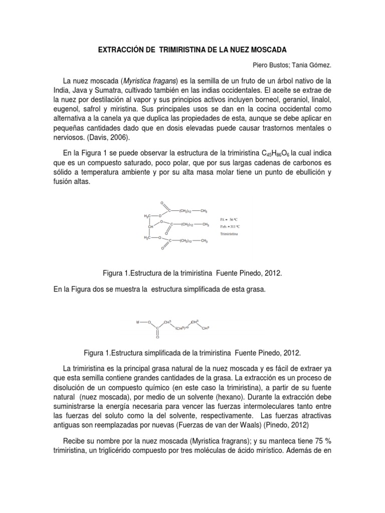Extracción de Trimiristina | PDF | gordo | Petróleo