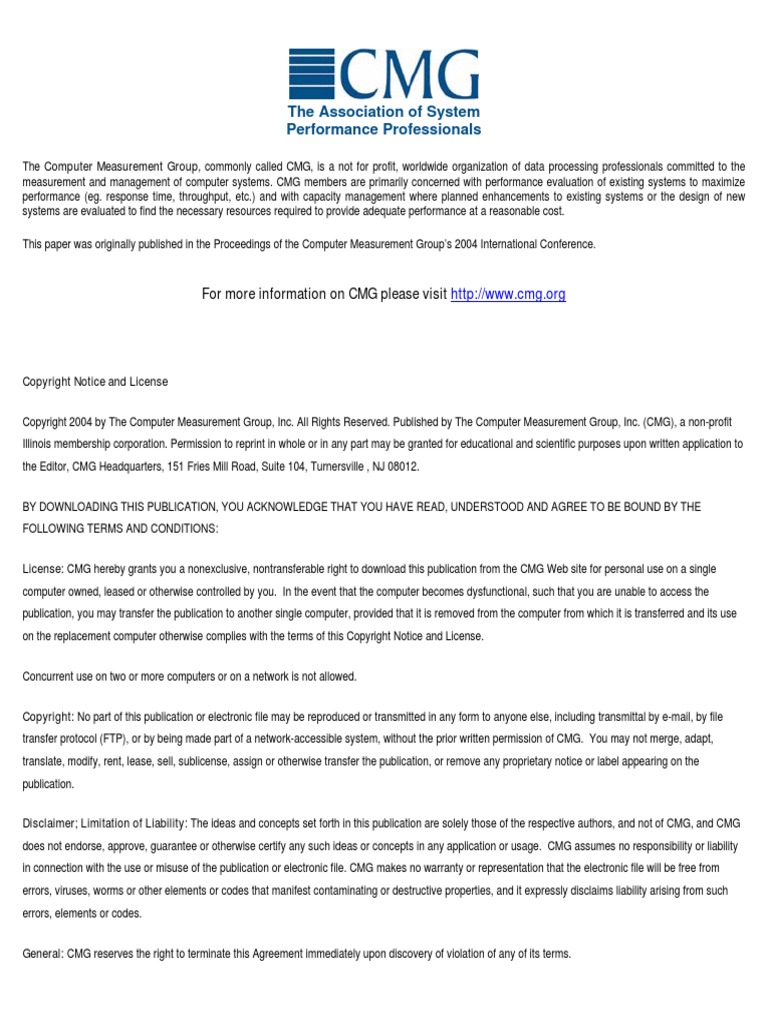 CMG2004 Paper 4200 | PDF | Areas Of Computer Science | System Software