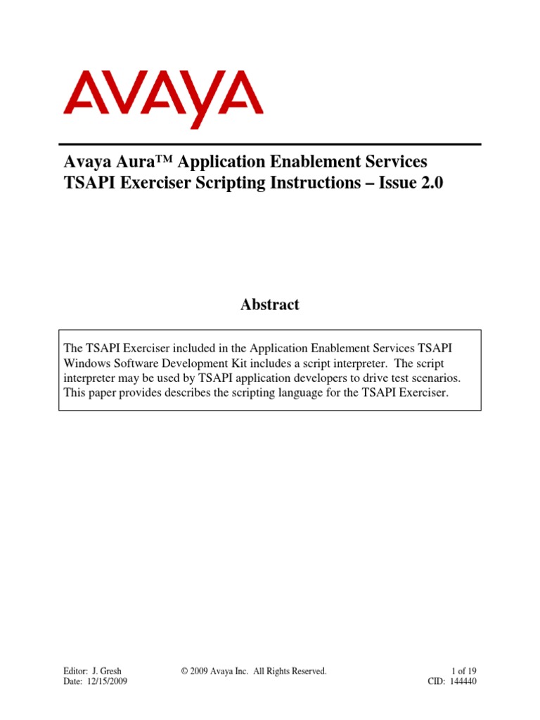 TSAPI Exerciser Scripting Instruct Issue2 | PDF | Command Line Interface | Array Data Structure