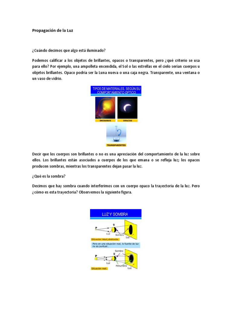 Propagación de La Luz | PDF | Telescopio | Ligero